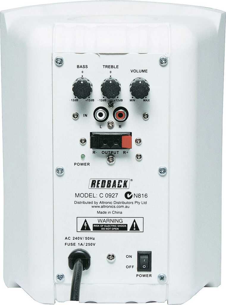 Buy Redback C0927 130mm 30W 2 Way White Active Speaker Pair | ACT