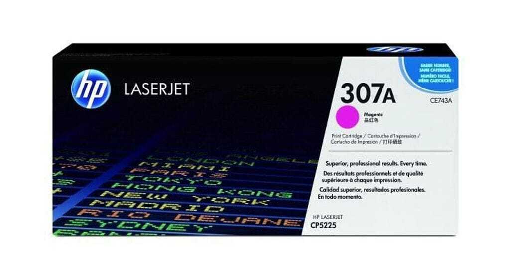 Buy Genuine HP 307A Magenta Toner Cartridge CE743A LaserJet CP5225 ...