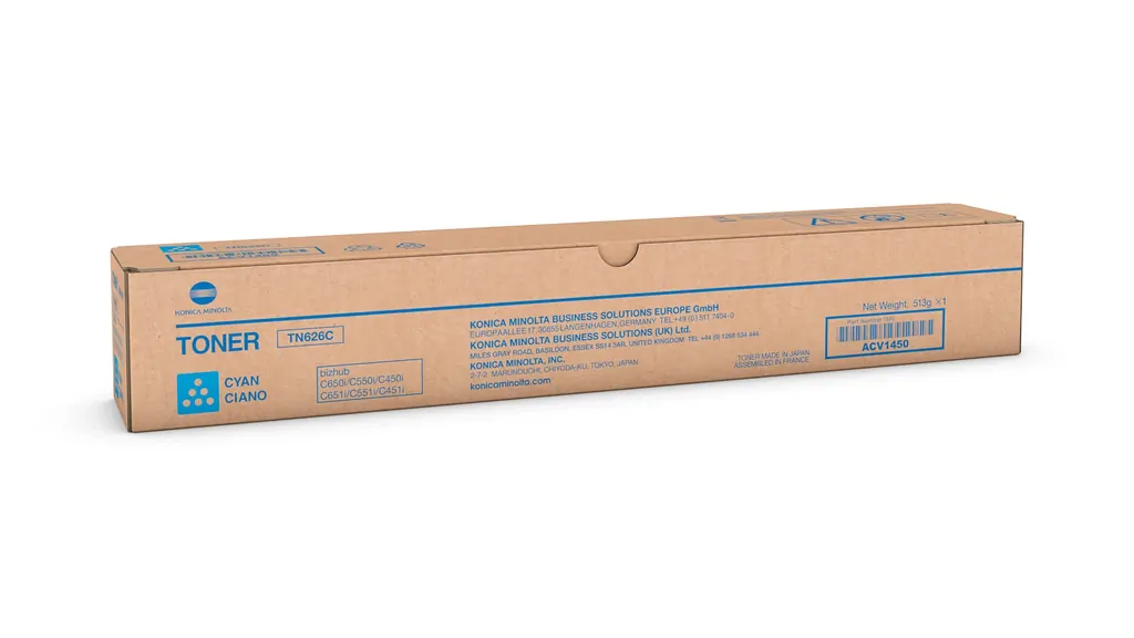 Buy Genuine Konica TN626C Cyan Toner Cartridge | ACT