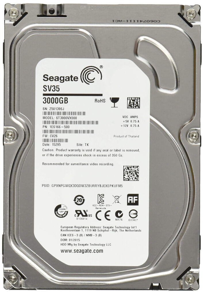 Buy Seagate ST3000VX000 SV35 3TB 3.5" Internal Surveillance SATA HDD 3. ...
